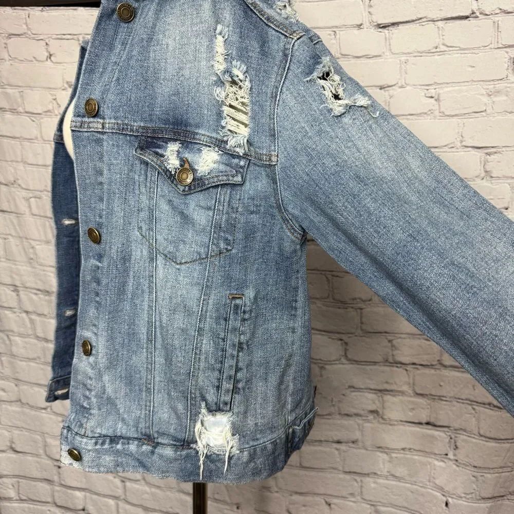 Vanilla Star | Jackets & Coats | Vanilla Star Blue Denim Distressed ...